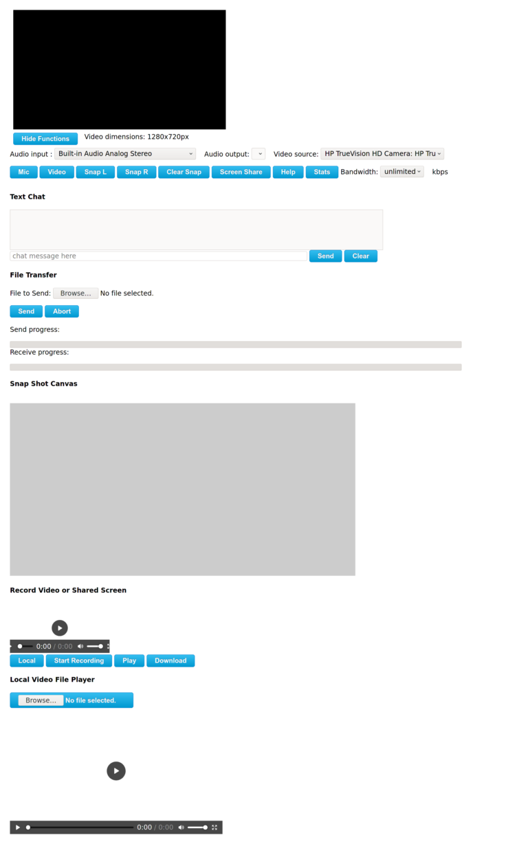 WebRTC Screen/Video Sharing – MicroController Electronics